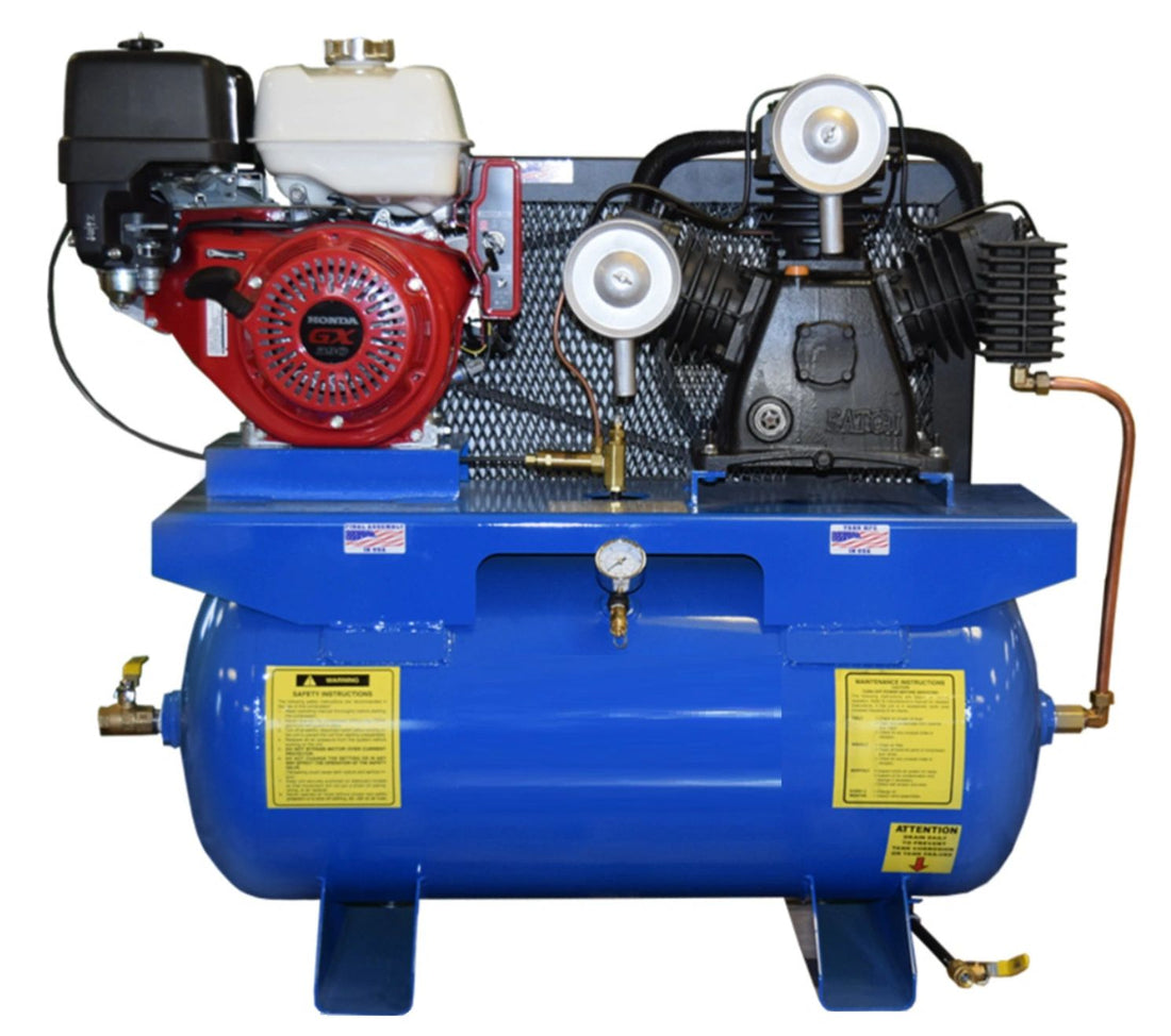 (DS) 13 HP, 30 Gal. Tank, 24 CFM Gas Compressor (GC-13) – SnapLok